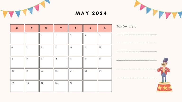 Free Printable May 2024 Calendar PDF Templates