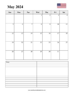 Free Printable May 2024 Calendar PDF Templates