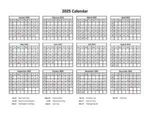 2025 USA Federal Holidays Calendar - U.S. Federal Holidays