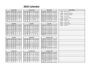 2025 USA Federal Holidays Calendar - U.S. Federal Holidays